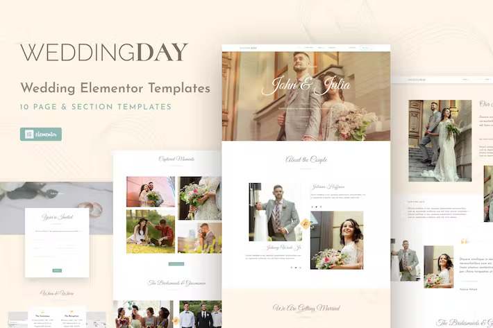 WeddingKit – Invite & Gallery Event Elementor Template Kit ...