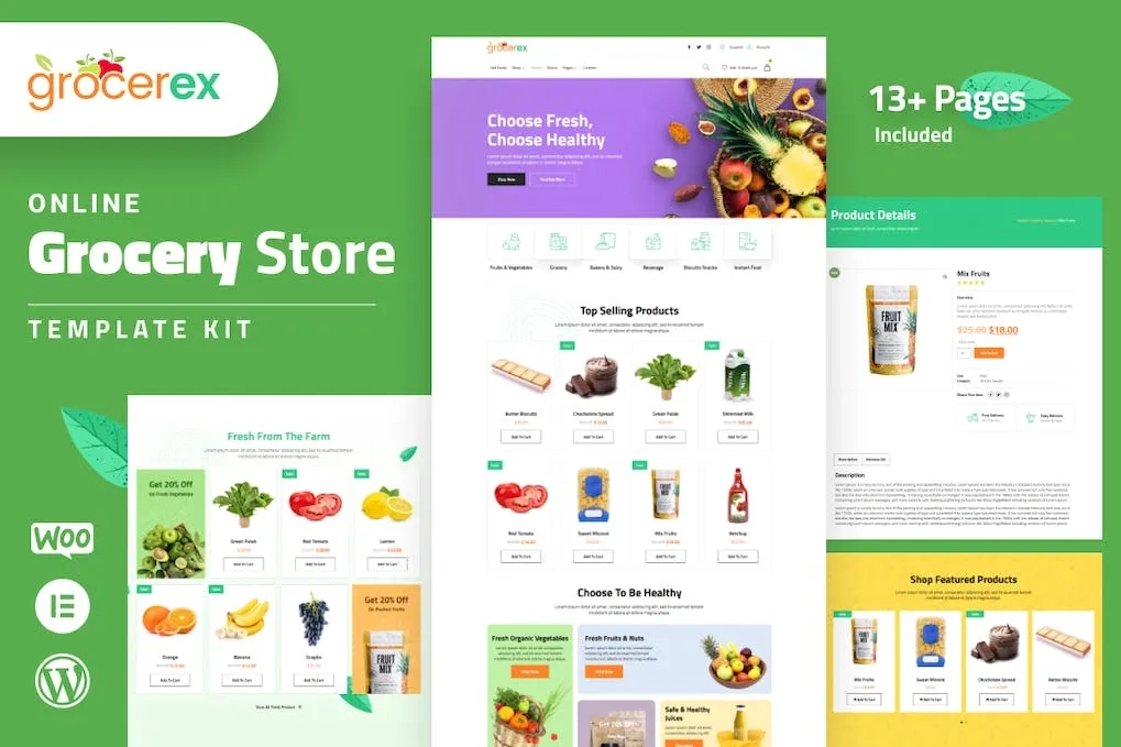 Grocerex – Grocery Store Elementor Pro Template Kit - indonesiaWP.com • No 1 Download Plugin dan ...